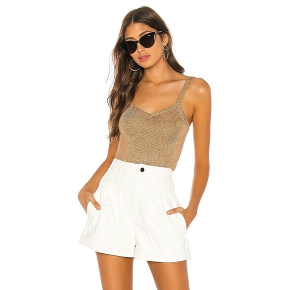 LPA | Tops | Lpa Sean Tank Top Gold Metallic Knit | Poshmark